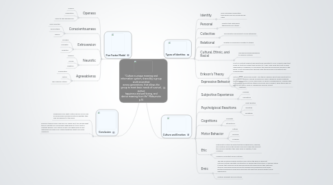 "Culture a unique meaning and information system,... | MindMeister Mind Map