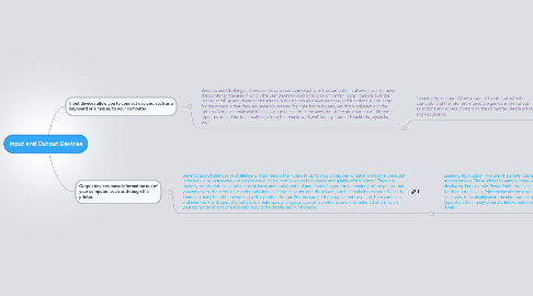 Input and Output Devices | MindMeister Mind map