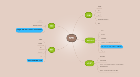 birds | MindMeister Mind map